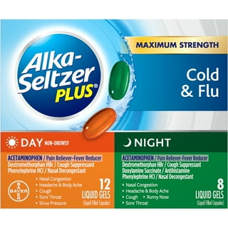 Alka-Seltzer Plus Powermax Sinus & Cold Medicine, Liquid Gels, 24 Count - Walmart.com