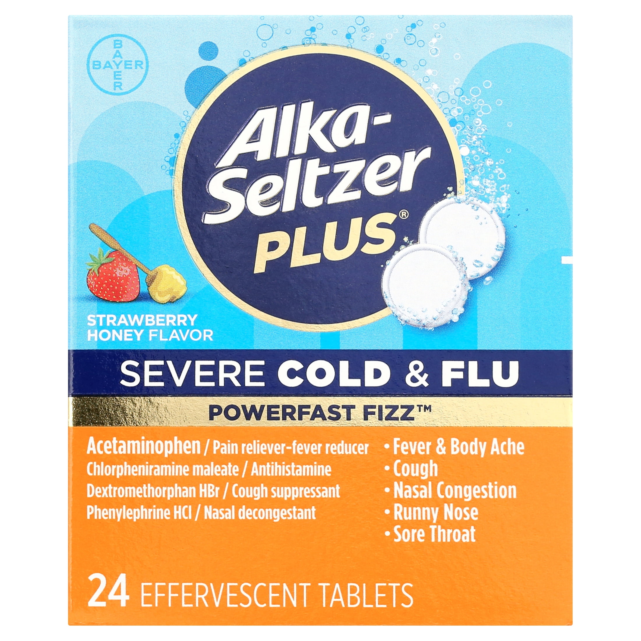 Alka-Seltzer Plus Powerfast Fizz Severe Cold & Flu Medicine ...