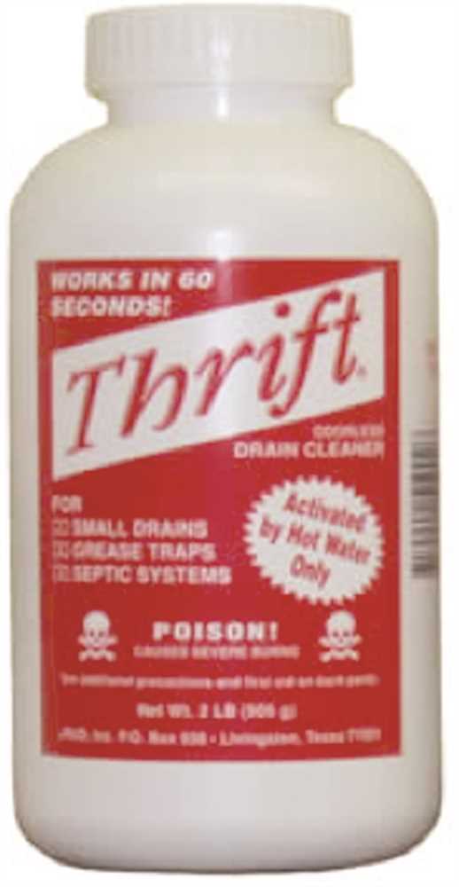 Alkaline Based Drain Cleaner - Thrift Drain Cleaner Case of 12 2Lb ...