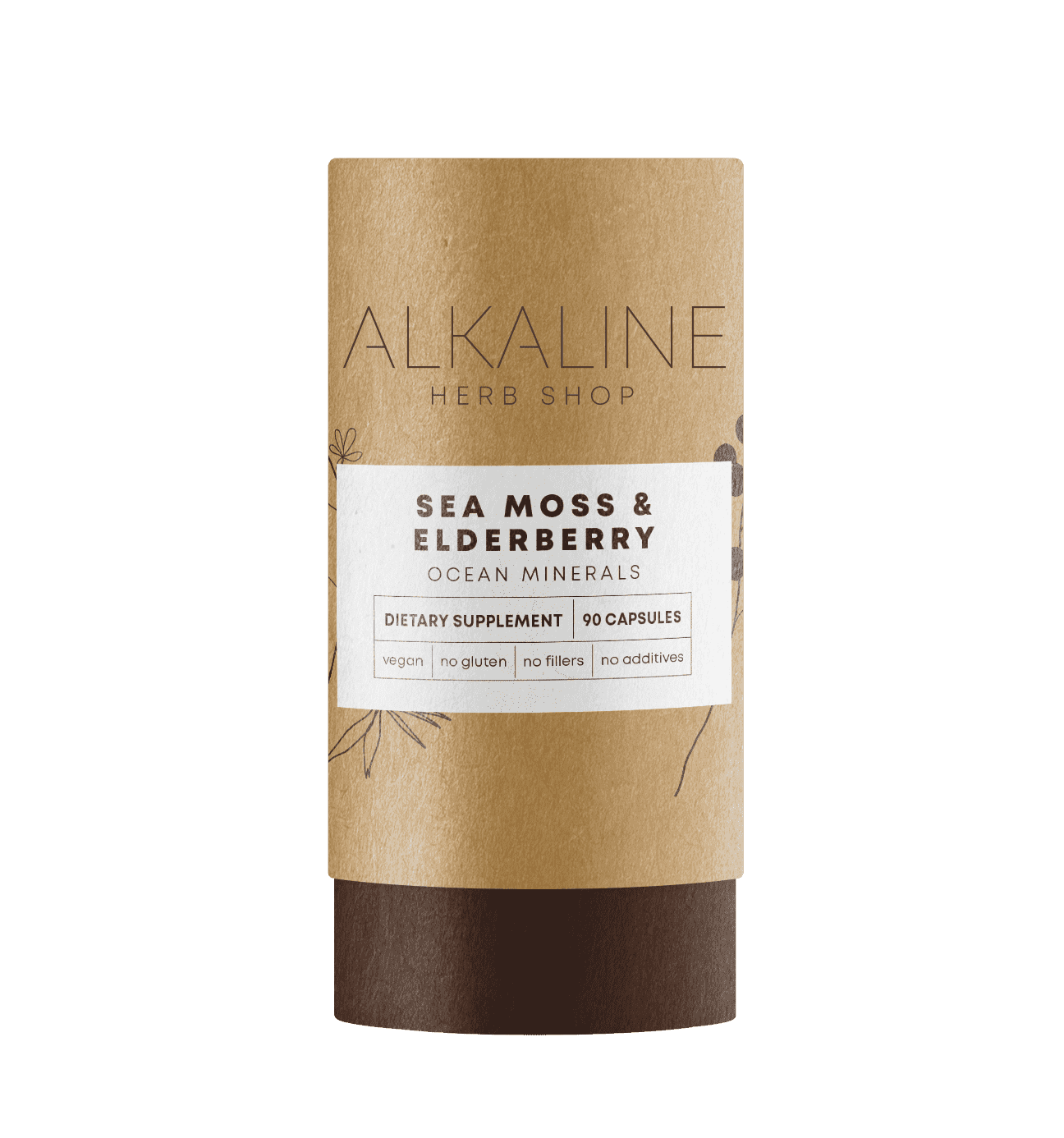 Alkaline Herb Shop: Sea Moss & Elderberry Supplement made from Chondrus Crispus 90 Capsules ...