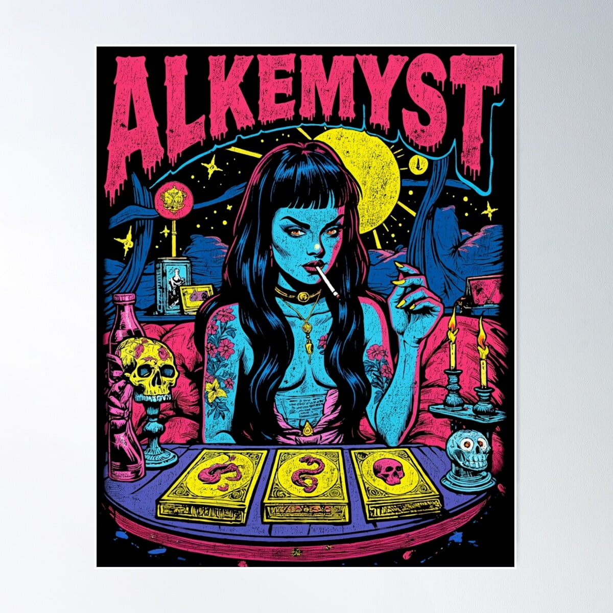 Alkemyst Mystic Goddess Kali Tarot Psychedelic Occult Poster Wall Art ...