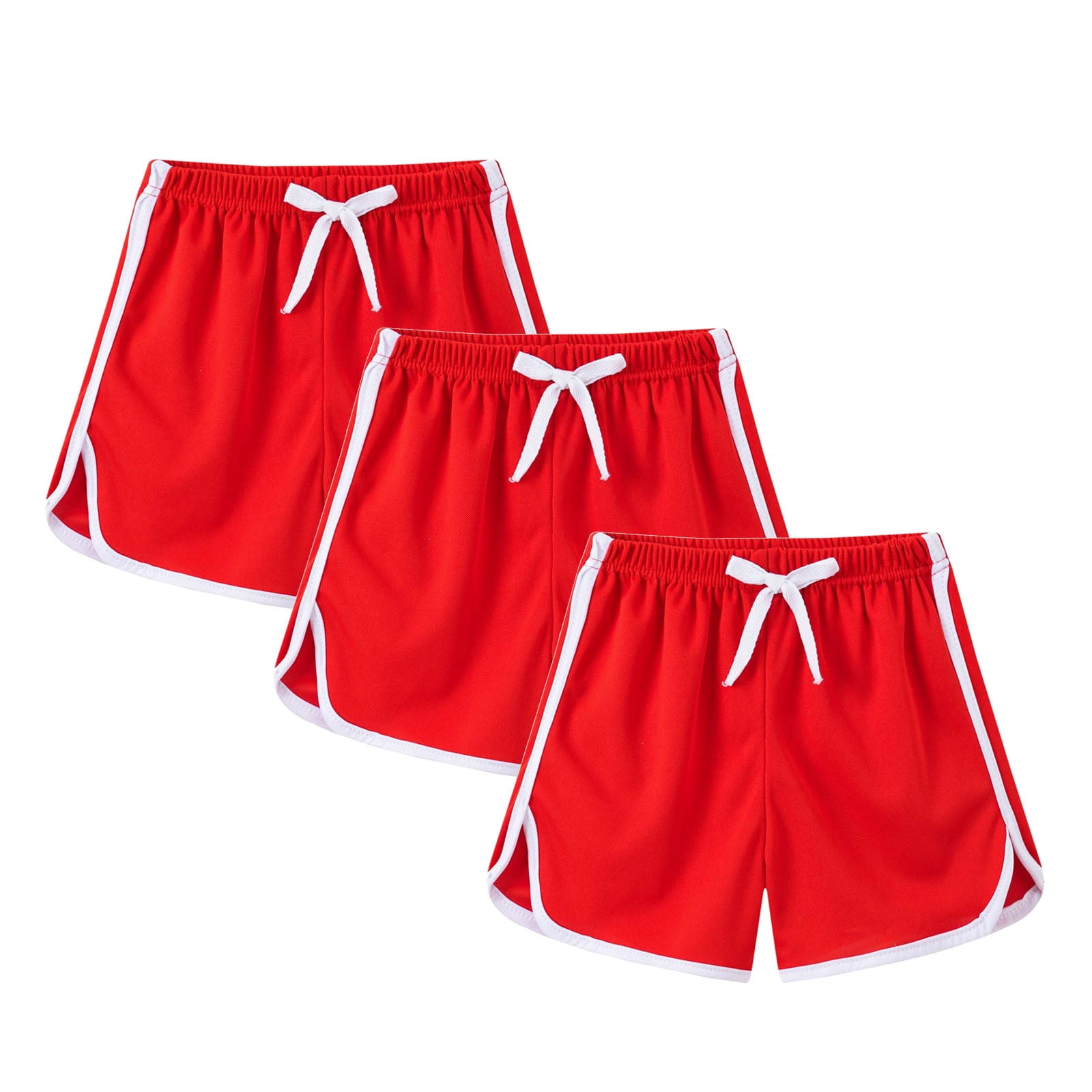 Alkepwun 3 Packs Girls Active Shorts Toddler Soccer Shorts Dolphin ...