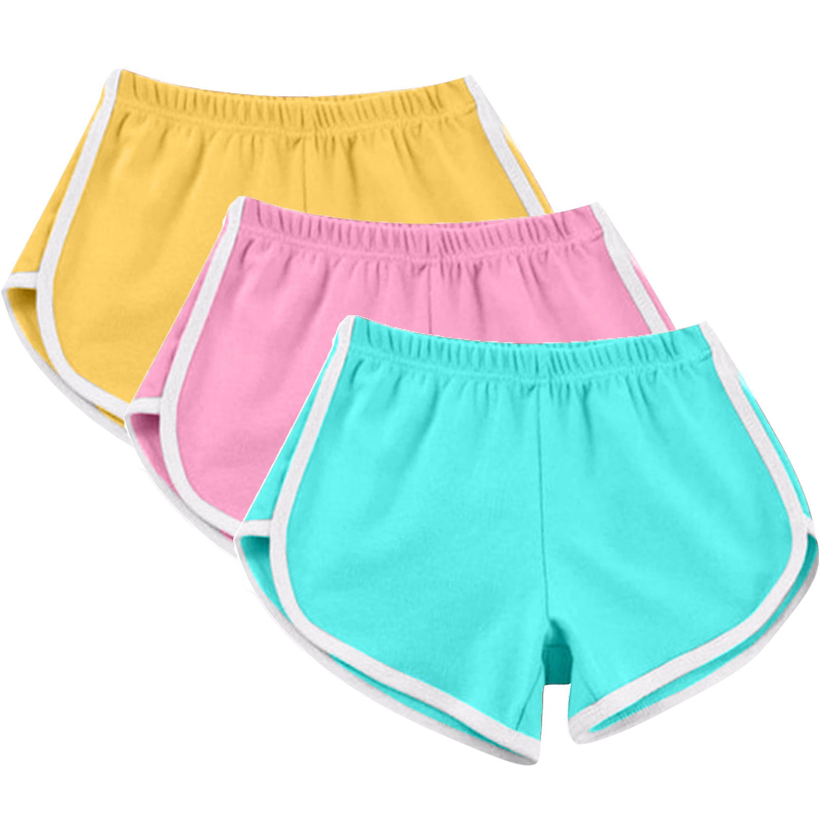 Alkepwun 3 Packs Women Sport Shorts Girls Cute Dolphin Shorts Comfy ...