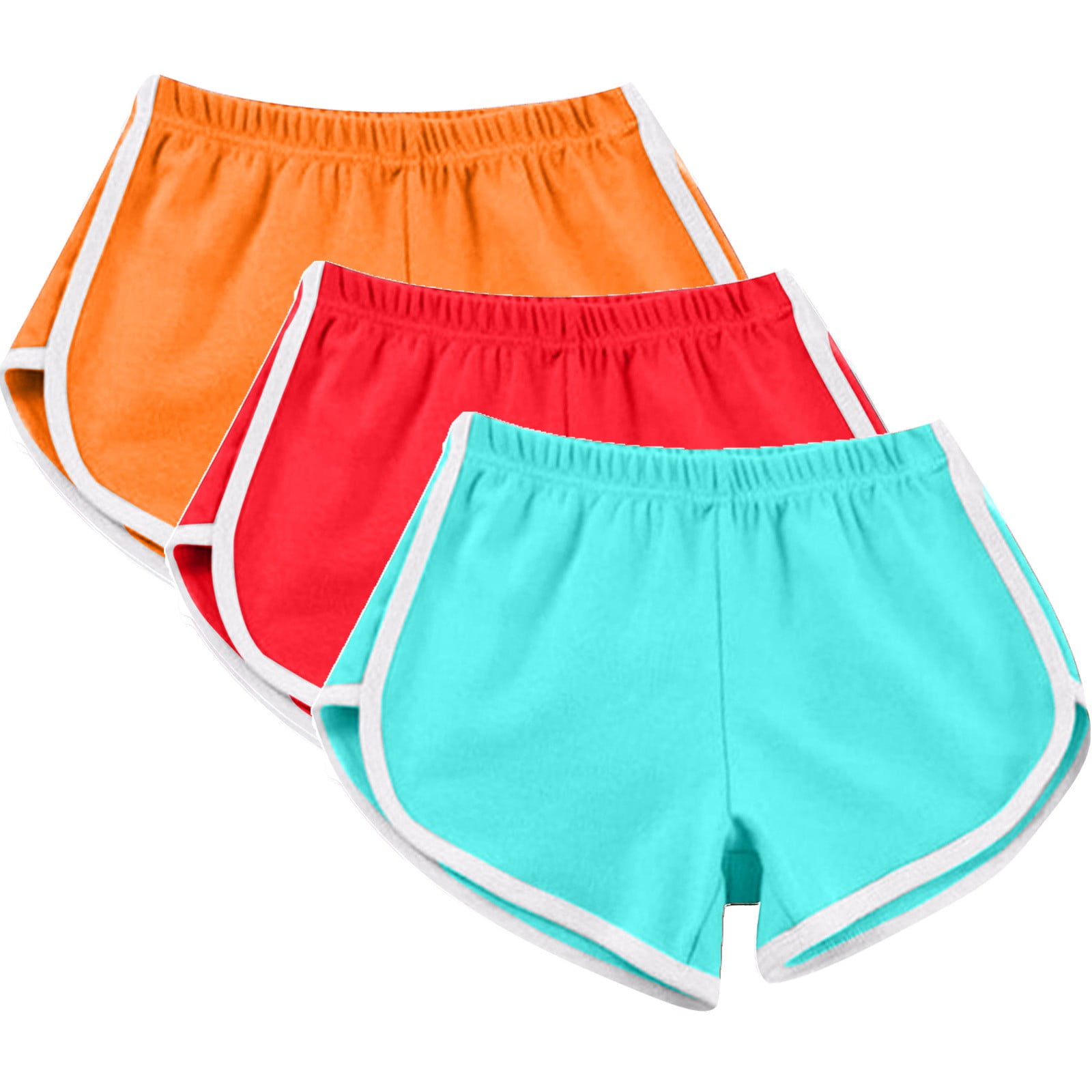 Alkepwun 3 Packs Women Sport Shorts Girls Cute Dolphin Shorts Comfy
