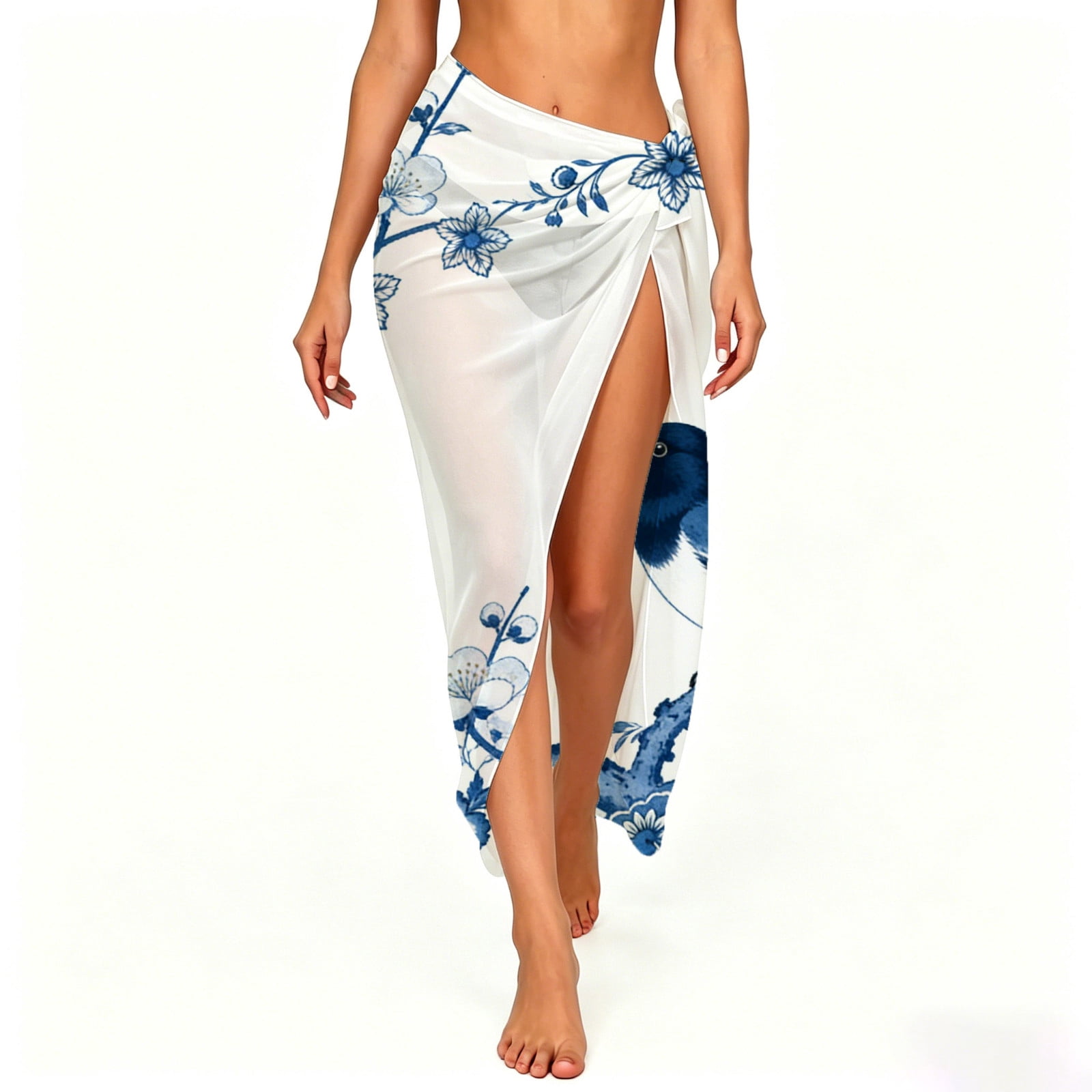 Alkepwun Beach Cover Ups for Women Color-Block Checkered Print ...