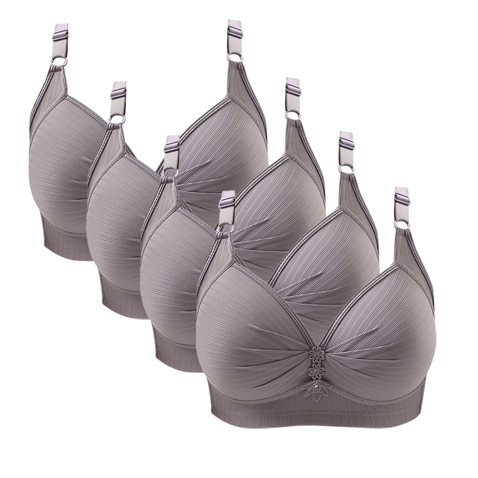 Spring Savings! Alkepwun Bras for Women 4 Pack All Day Comfort Bra Full ...