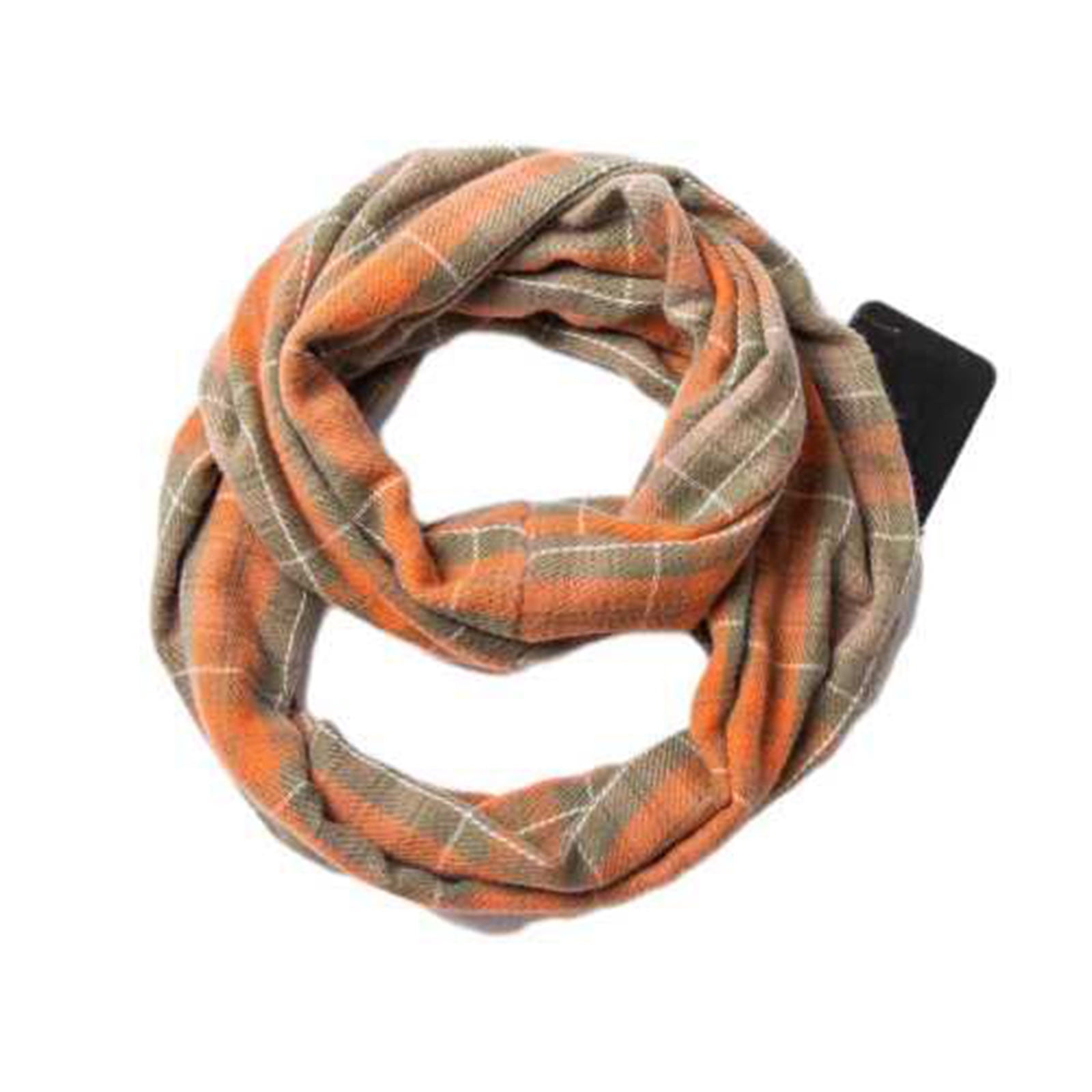 Alkepwun Infinity Scarf Unisex Christmas Plaid Pattern Versatile Scarf ...