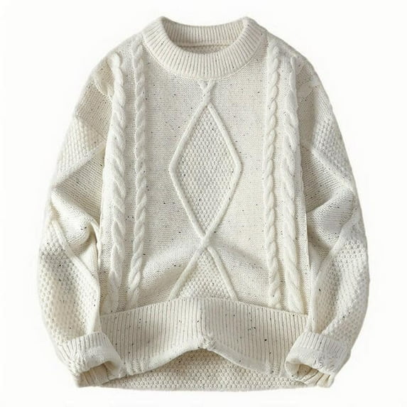 Alkepwun Men's Ripped Drop Shoulder Fashion Sweater, Oversized Loose ...
