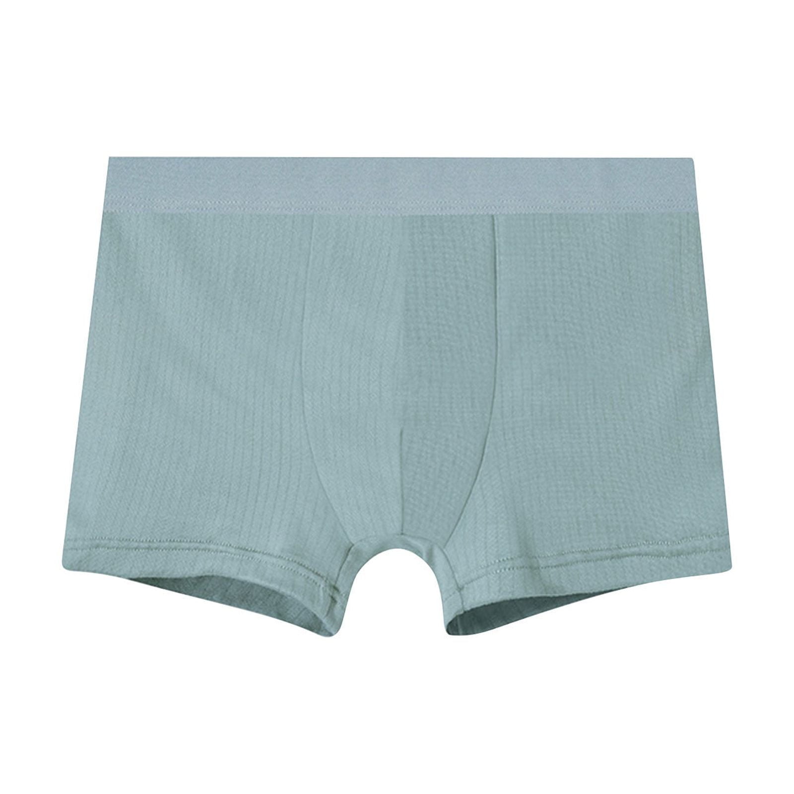 Alkepwun Mens Boxer Briefs Solid-Color Comfortable Stretch Elastic ...