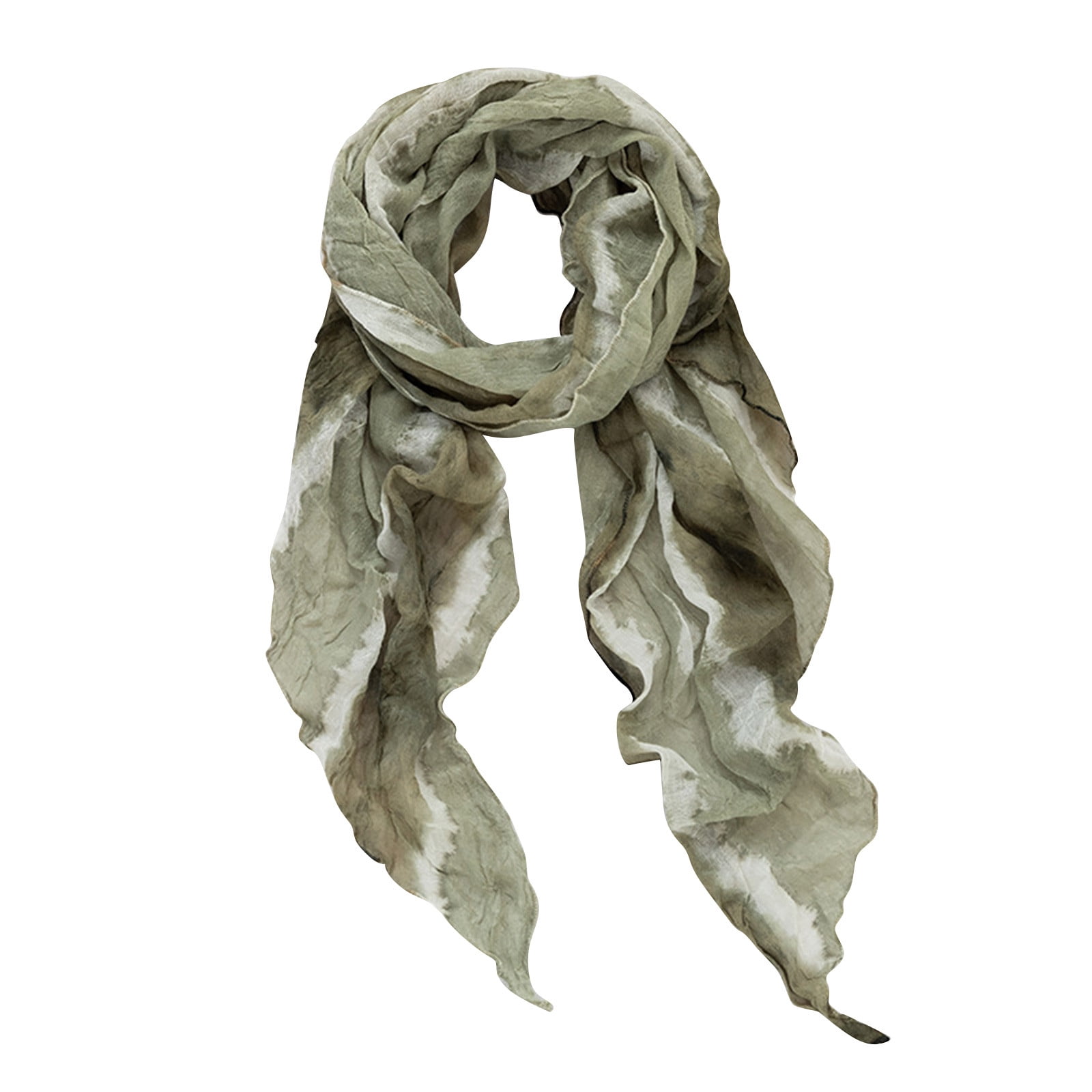 Alkepwun Neck Scarf Ethnic Tie-Dye Cotton-Linen Scarves Retro ...