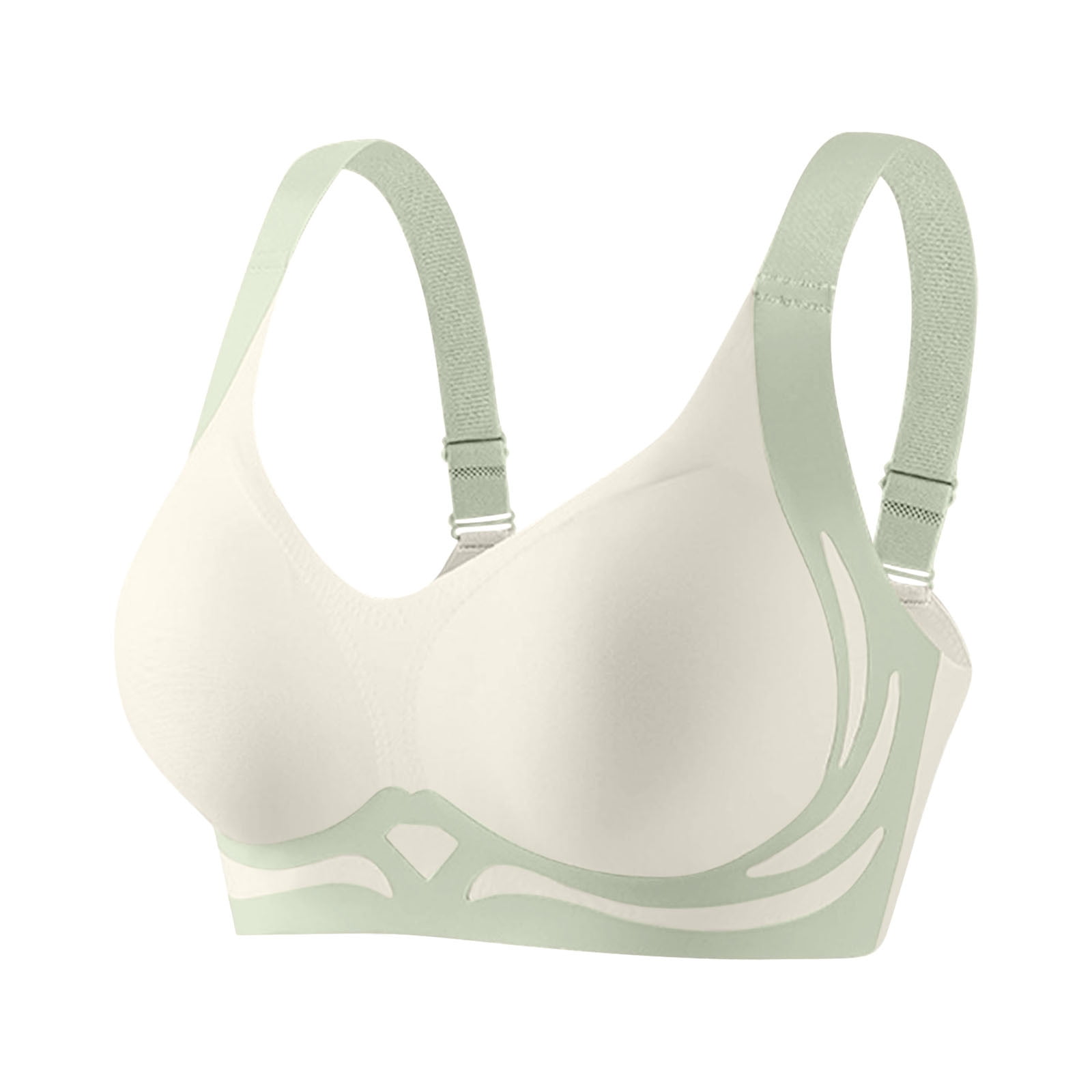 Alkepwun Push up Bras for Women Solid Color Wire Free Lace Plus Size ...