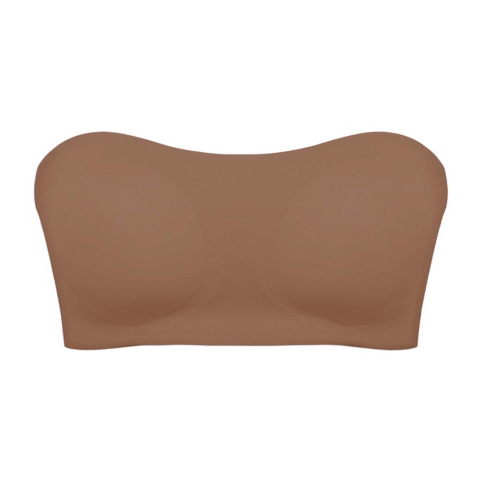 Alkepwun Strapless Bra for Women Crossover Side Closure Non-Slip ...