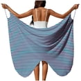 Alkepwun Swimsuit Coverup Color-Block Striped Print Plus Size Butterfly ...