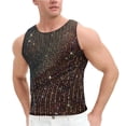Alkepwun Tank Tops Men Solid-Color Sleeveless Round-Neck Shimmering ...