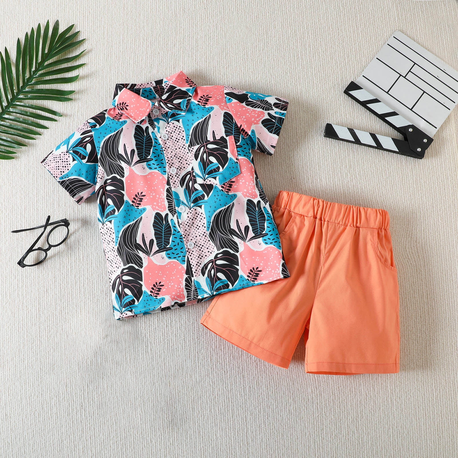 Alkepwun Toddler Infant Baby Boy Shorts Set Hawaiian Outfits Short ...