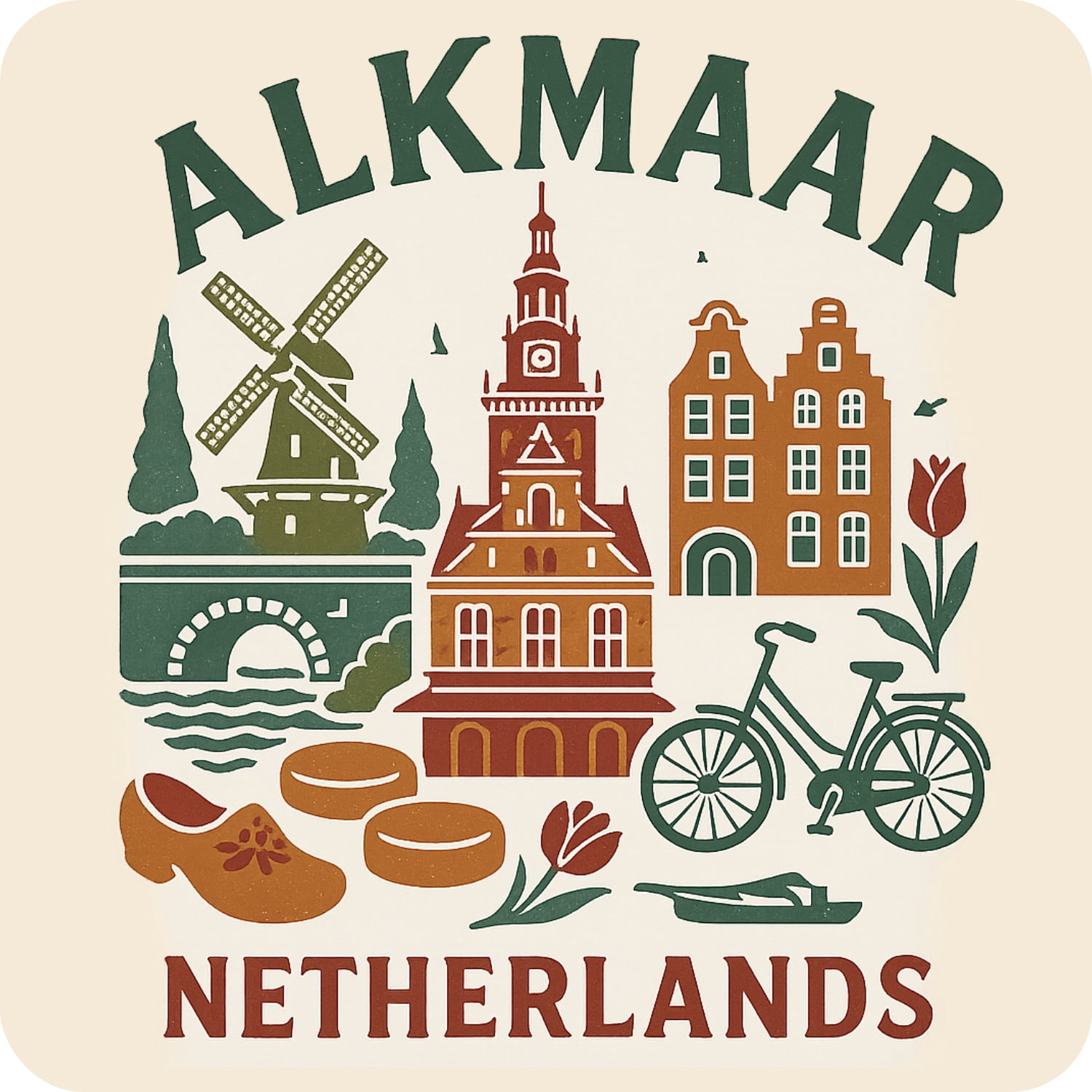 Alkmaar Netherlands Keepsakes Souvenir Vinyl Sticker – Destination ...