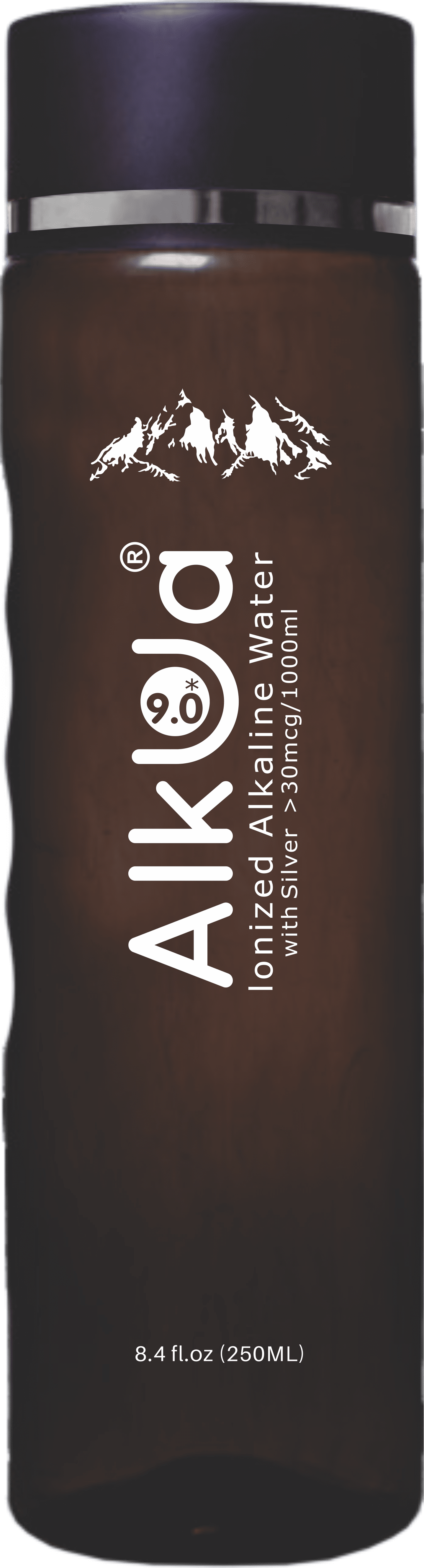 Alkua Alkaline Ionized Water | 9 pH with Silver > 30 mcg Per Liter | 250ml Bottle (48 Pack ...