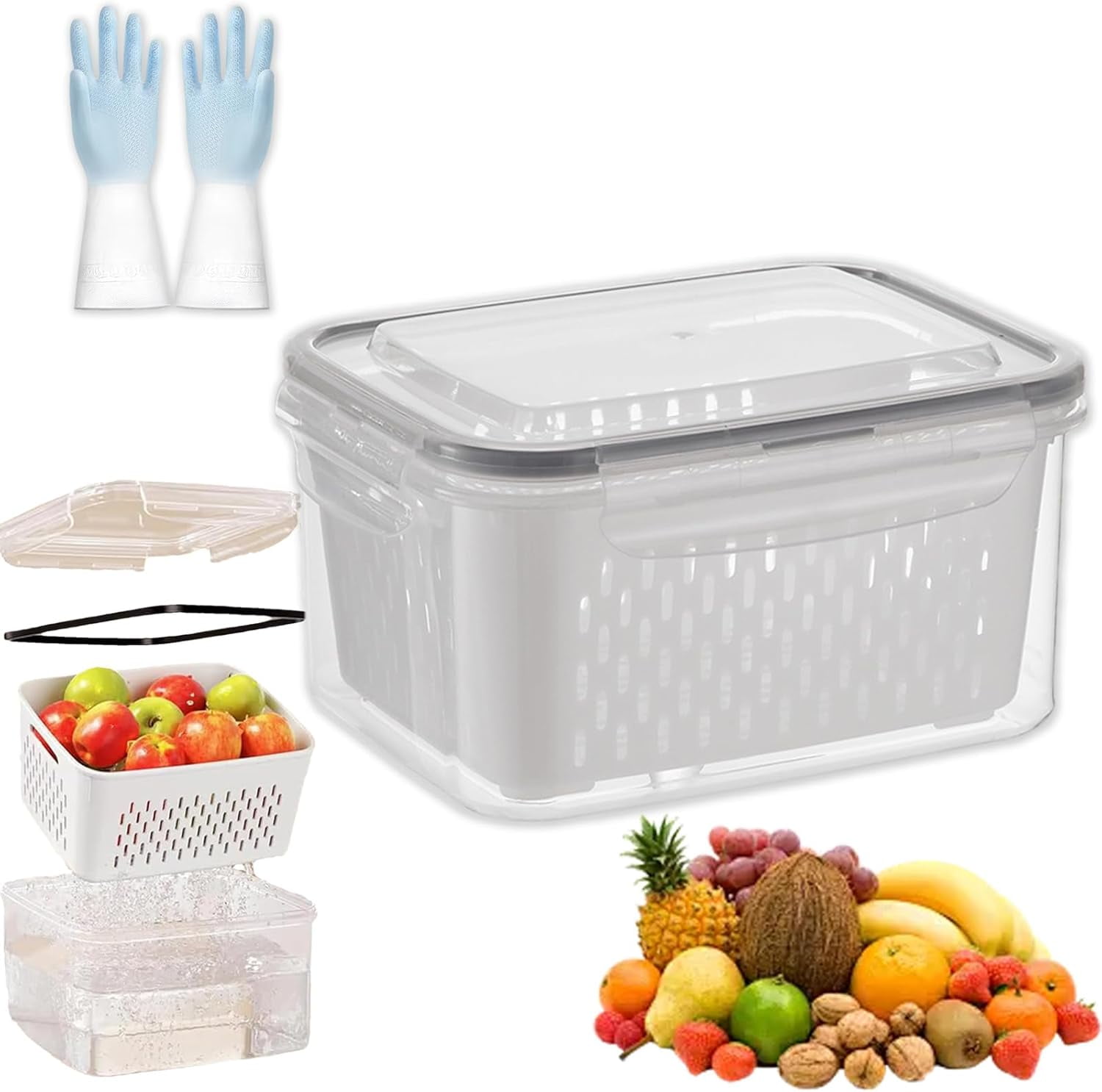 Alkyne Organizeh Household Transparent Plastic Food Storage Box ...