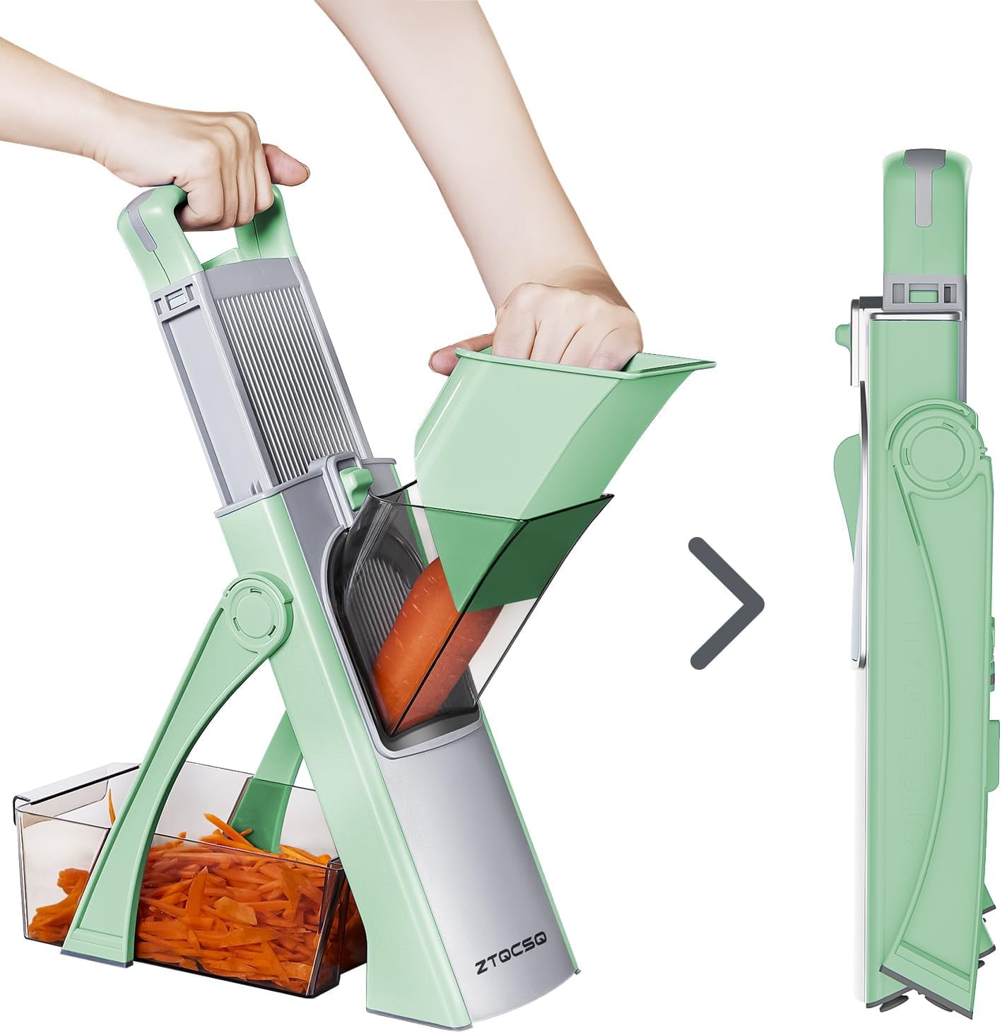 [All in 1] Upgraded version Mandoline Slicer for Kitchen &Safe Veggie ...