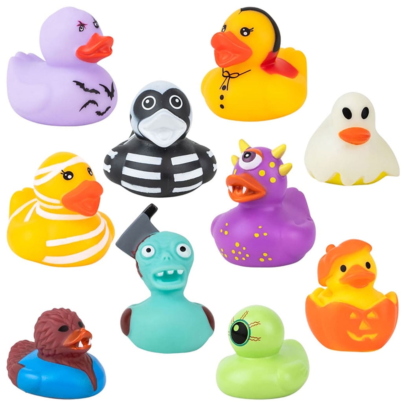 All 10 Costume Ducks - Halloween Theme Rubber Duckies - Spooky Duck for ...