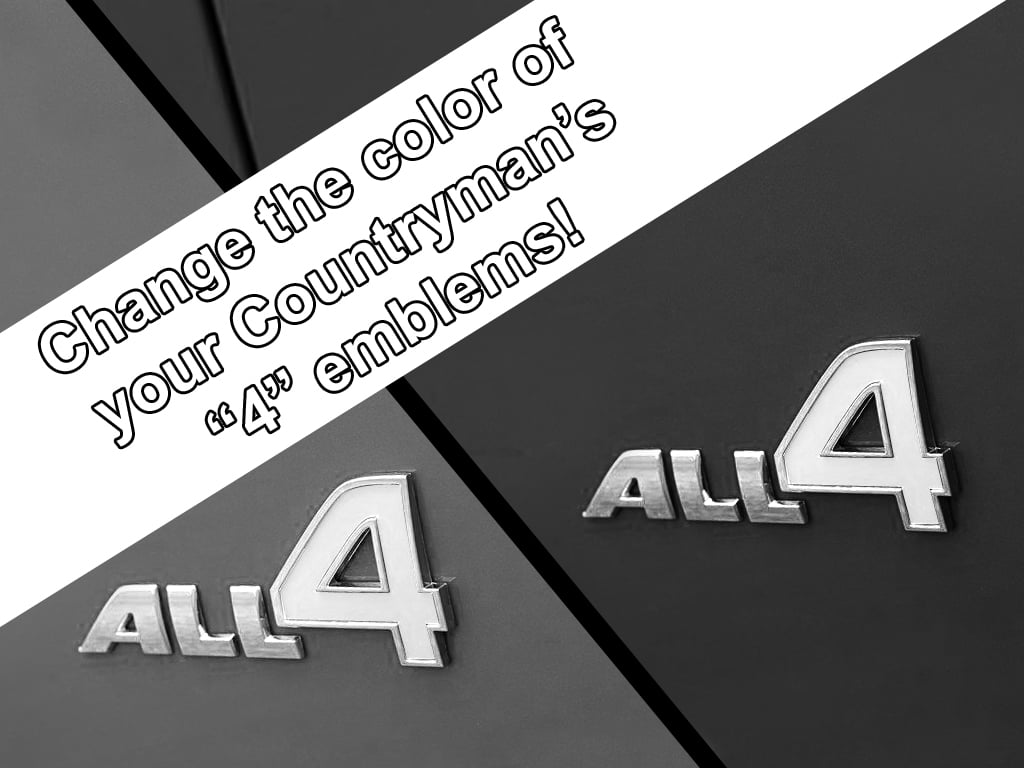 All 4 Emblem Vinyl Decal Inserts for MINI Cooper Countryman, Paceman ...