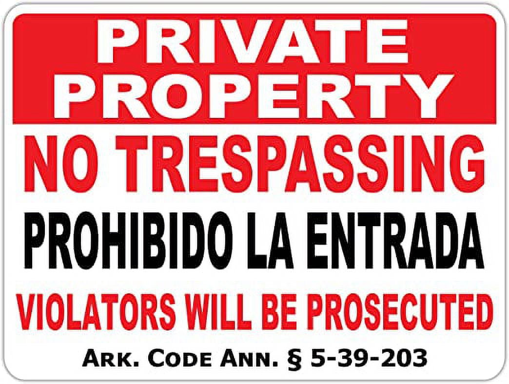 All 50 State Laws Compliant Enforceable NO TRESPASSING Private Property ...