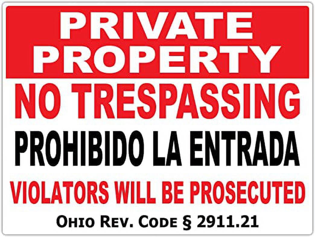 All 50 State Laws Compliant Enforceable NO TRESPASSING Private Property ...