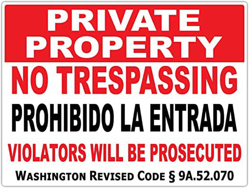 All 50 State Laws Compliant Enforceable NO TRESPASSING Private Property ...