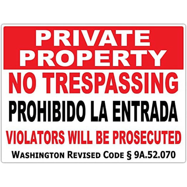 All 50 State Laws Compliant Enforceable NO TRESPASSING Private Property ...