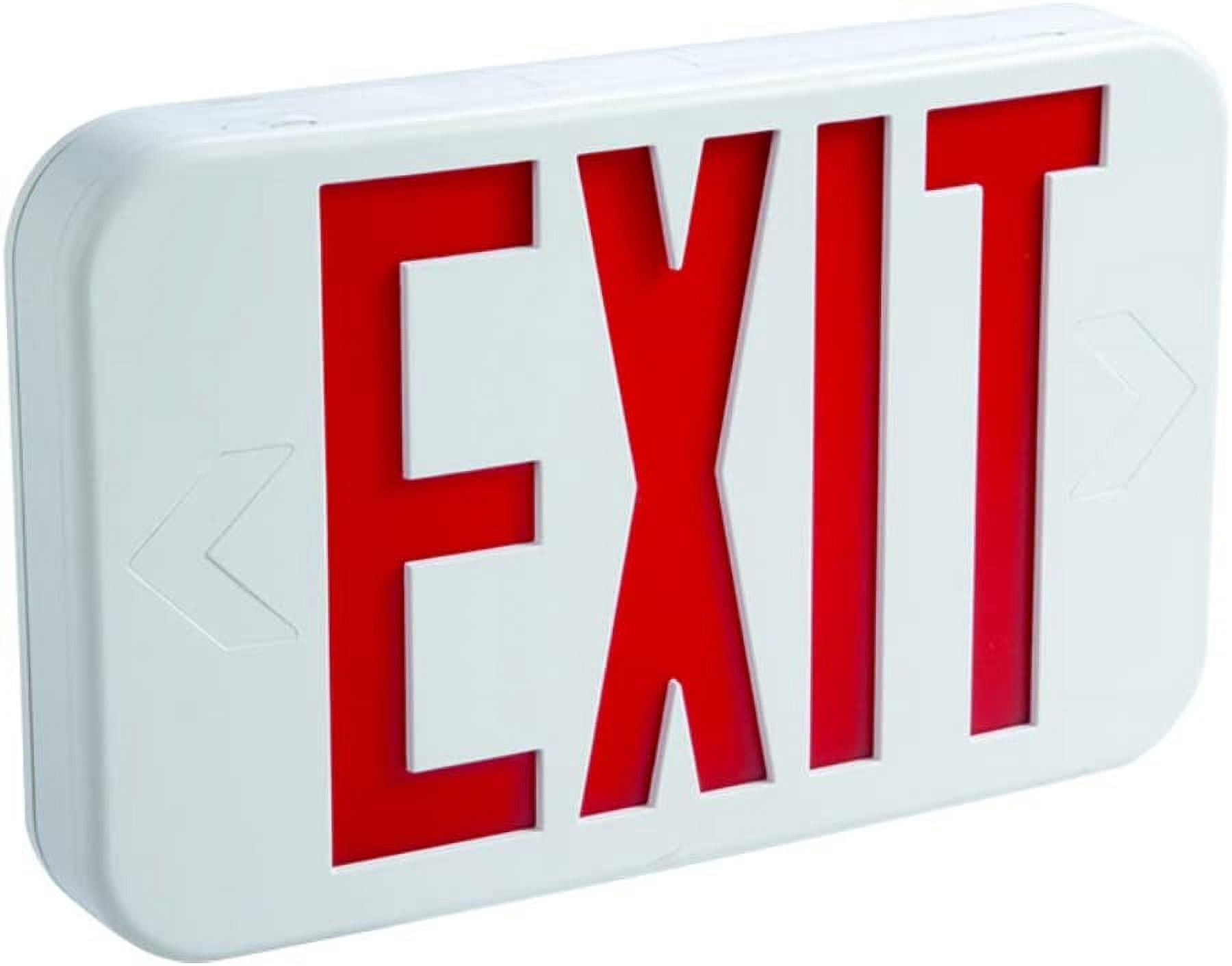 All APX7R Integrated LED Exit Sign, 25-Watt, White with Red Letters ...