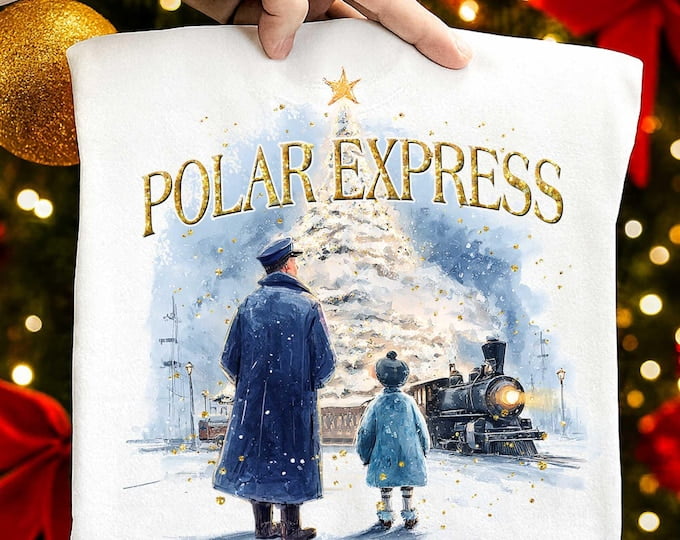 All Aboard Admit One Believe , Retro Christmas Movie , Merry Christmas ...