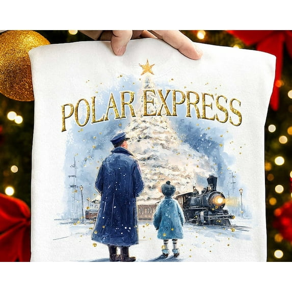 All Aboard Admit One Believe , Retro Christmas Movie , Merry Christmas ...