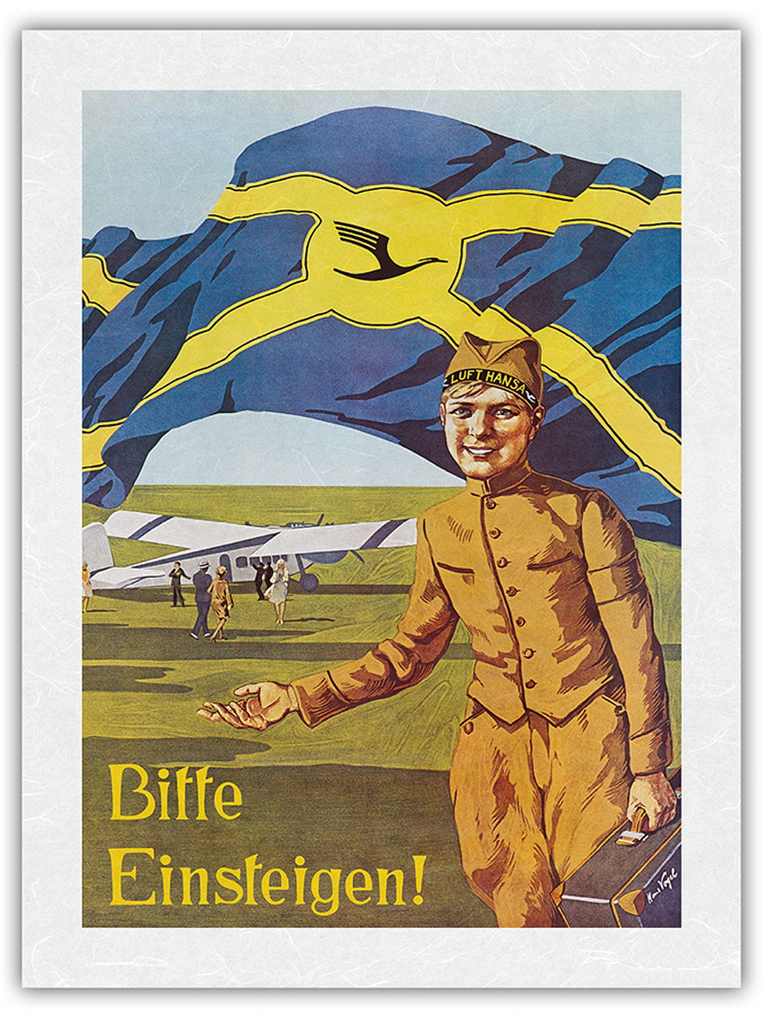 All Aboard! (Bitte Einsteigen) - Lufthansa German Airlines - Vintage ... All Aboard! (Bitte Einsteigen) - Lufthansa German Airlines - Vintage ...