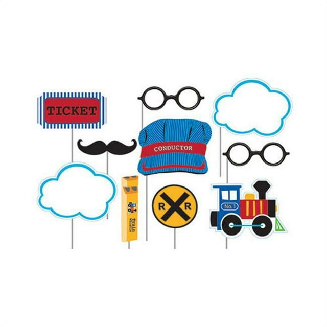 All Aboard - Train Photo Booth Props - Walmart.com