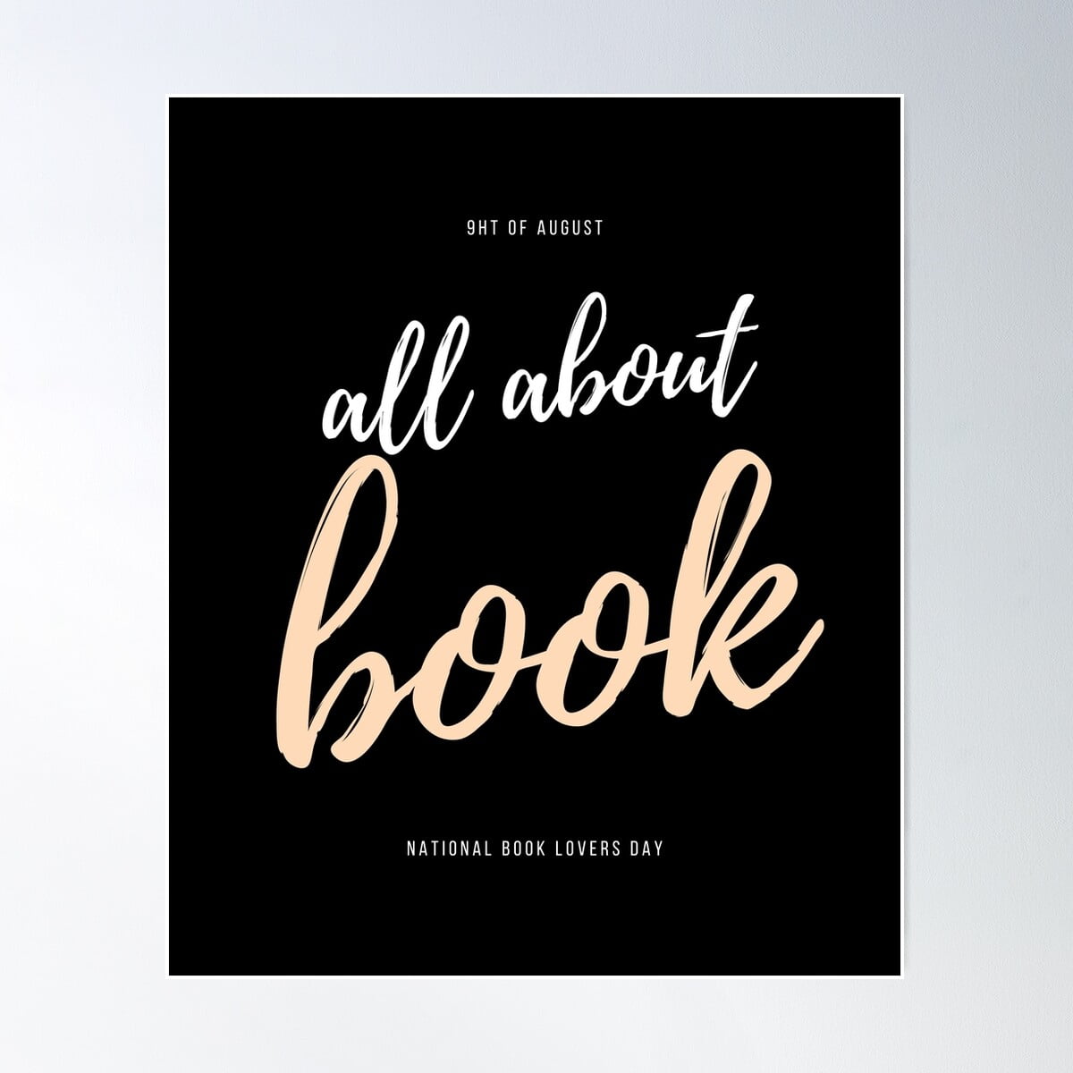 All About Book Poster Wall Art, Modern Wall Decor For Living Room ...