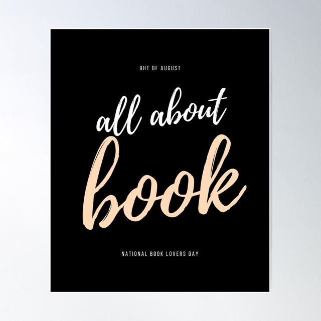 All About Book Poster Wall Art, Modern Wall Decor For Living Room ...