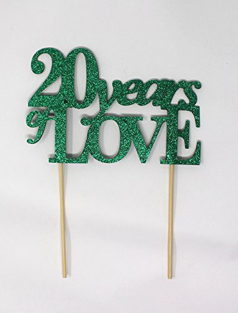 All About Details 20 Years of Love Cake Topper, 1PC, 20th year ...