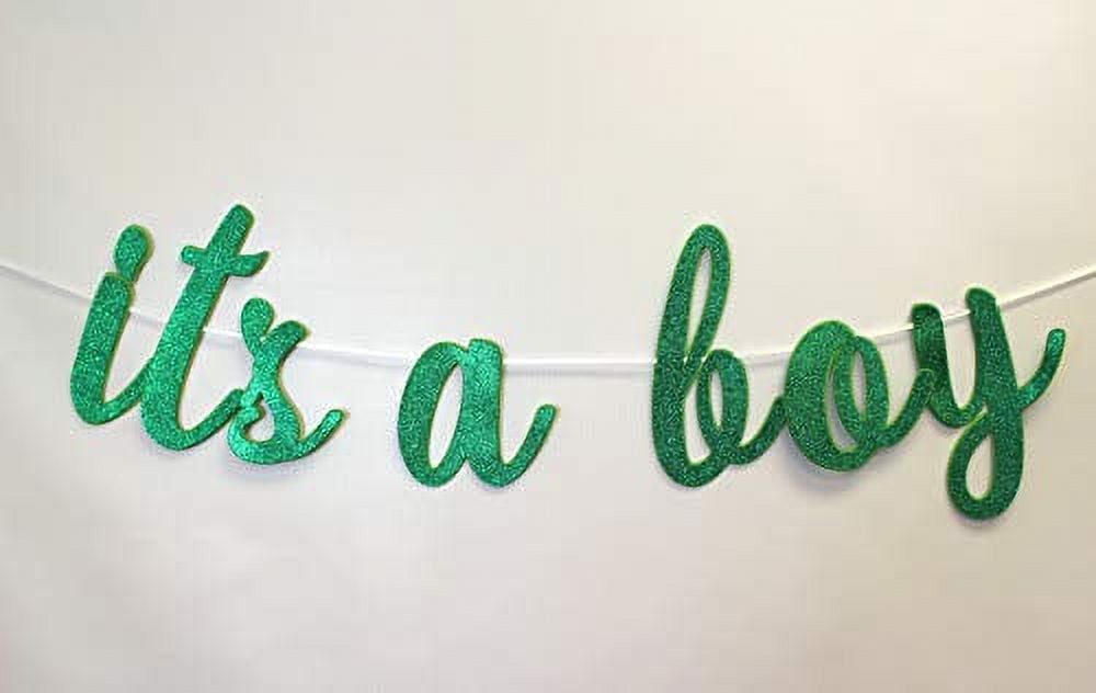 All About Details It's A Boy Cursive Banner, 1set, Baby Shower Party ...
