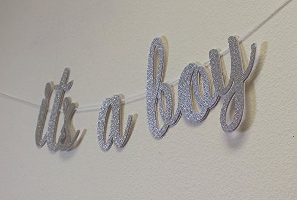 All About Details It's A Boy Cursive Banner, 1set, Baby Shower Party ...