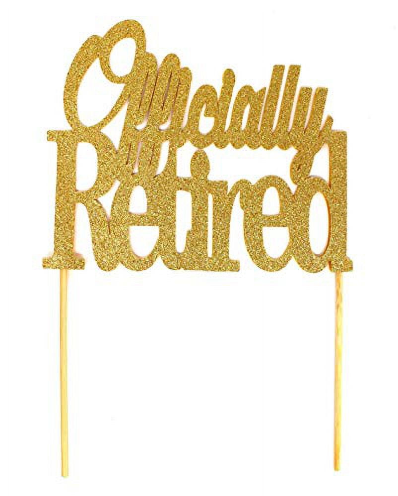 All About Details Officially Retired Cake Topper, 1pc, Retirement (Gold ...