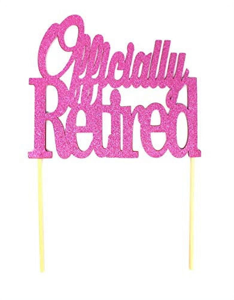 All About Details Officially Retired Cake Topper, 1pc, Retirement (Pink ...