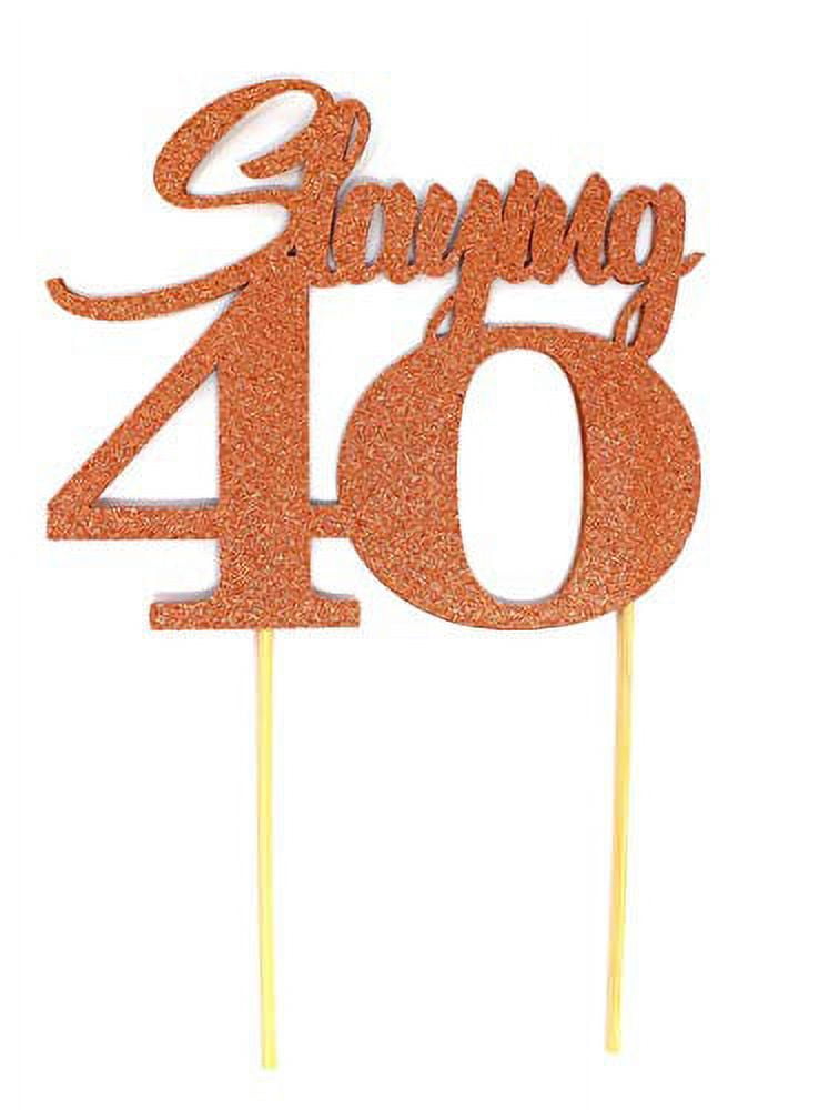 All About Details Slaying 40 Cake Topper, 1pc, 40th birthday, party ...