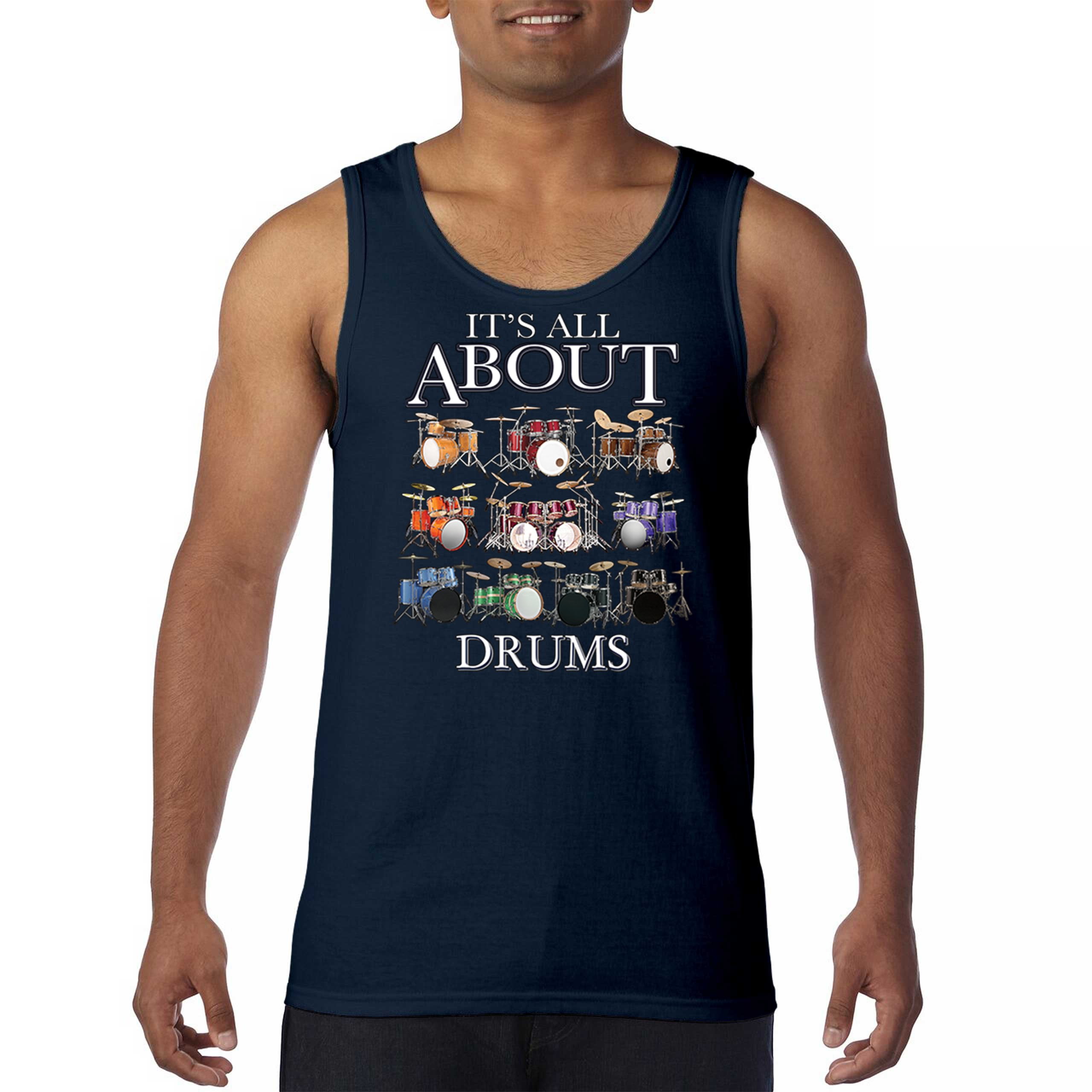 All About Drums Tank Top Colorful Funny Drummer Musician Percussion ...