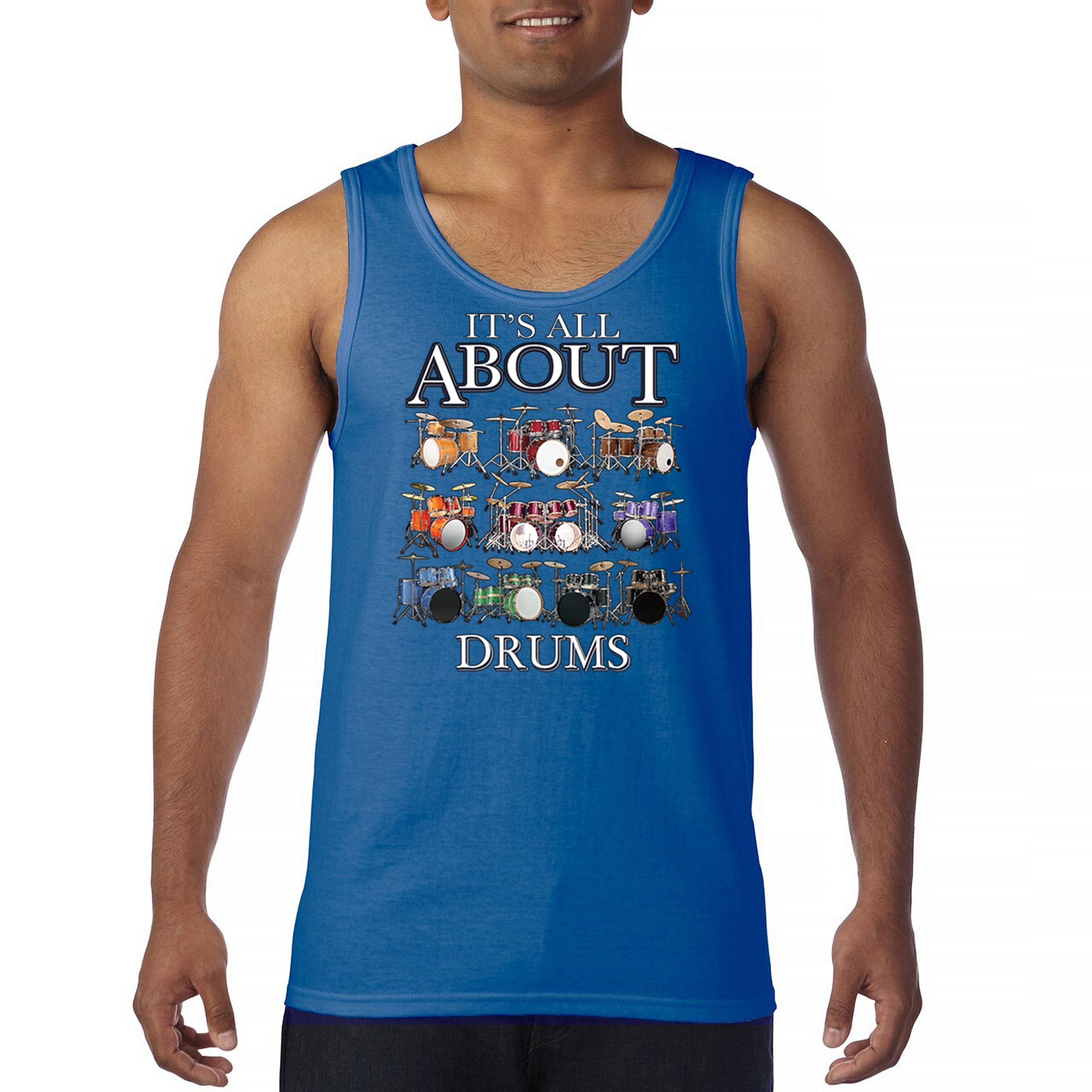 All About Drums Tank Top Colorful Funny Drummer Musician Percussion ...