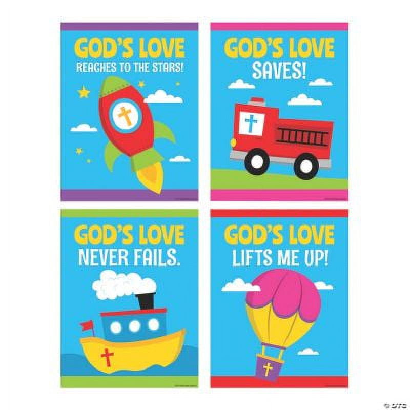 All About God's Love Poster Set, Religious, Educational, 4 Pieces ...
