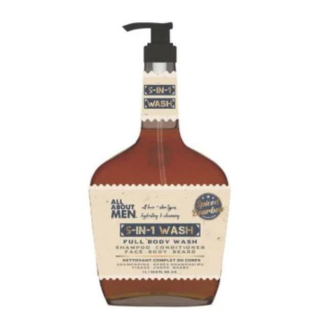 All About Men 5-in-1 Full Body Wash Infused with a spiced bourbon scent ...