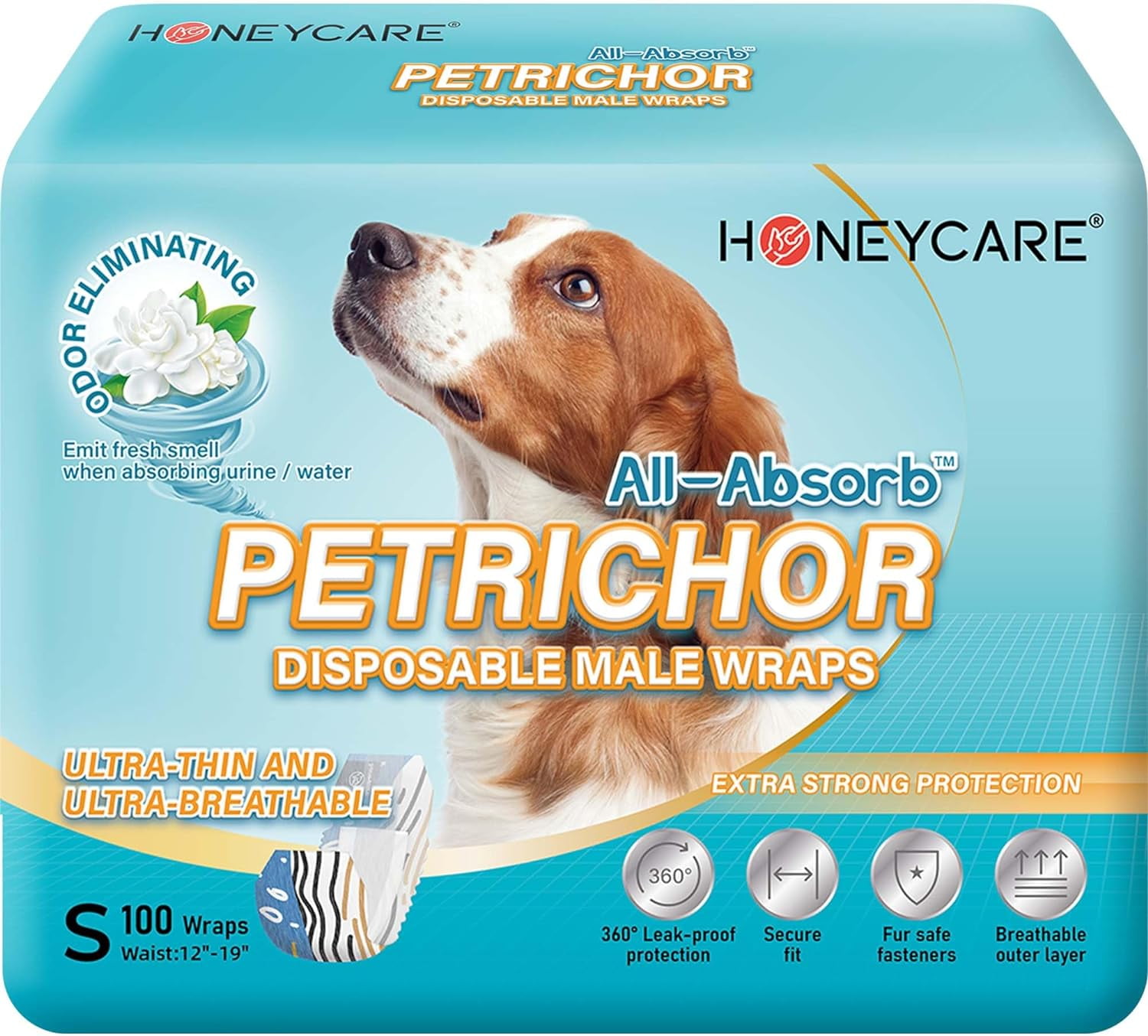 All Absorb Petrichor Male Dog Wrap, Fresh Smell Dog Diaper, Disposable ...