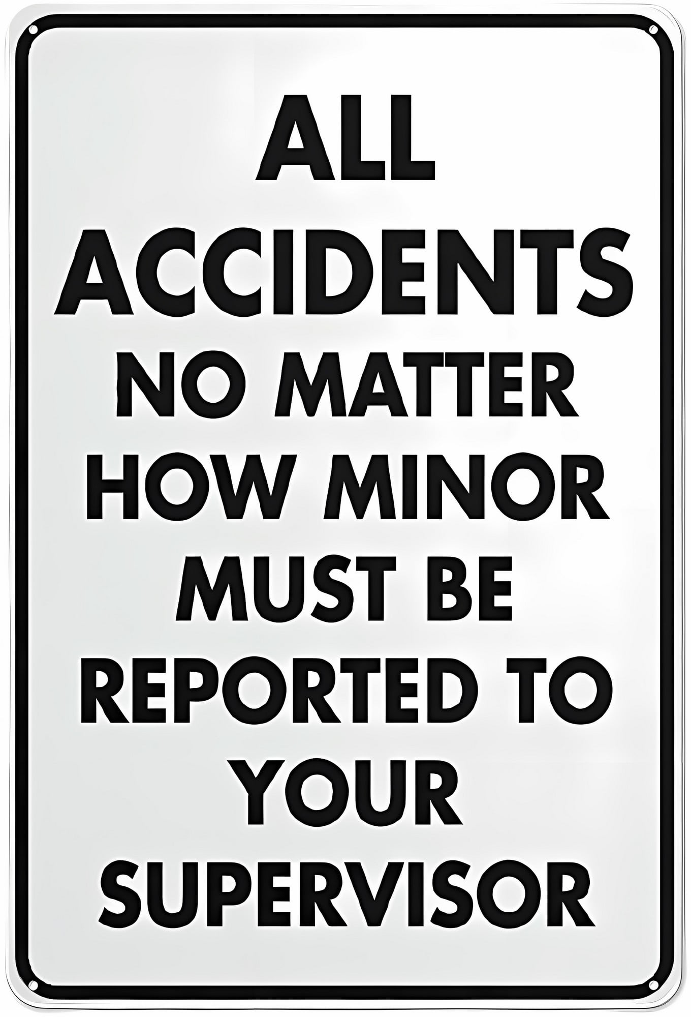 All Accidents Warning Tin Sign - 8"x12" Vintage Wall Decor, for Home ...