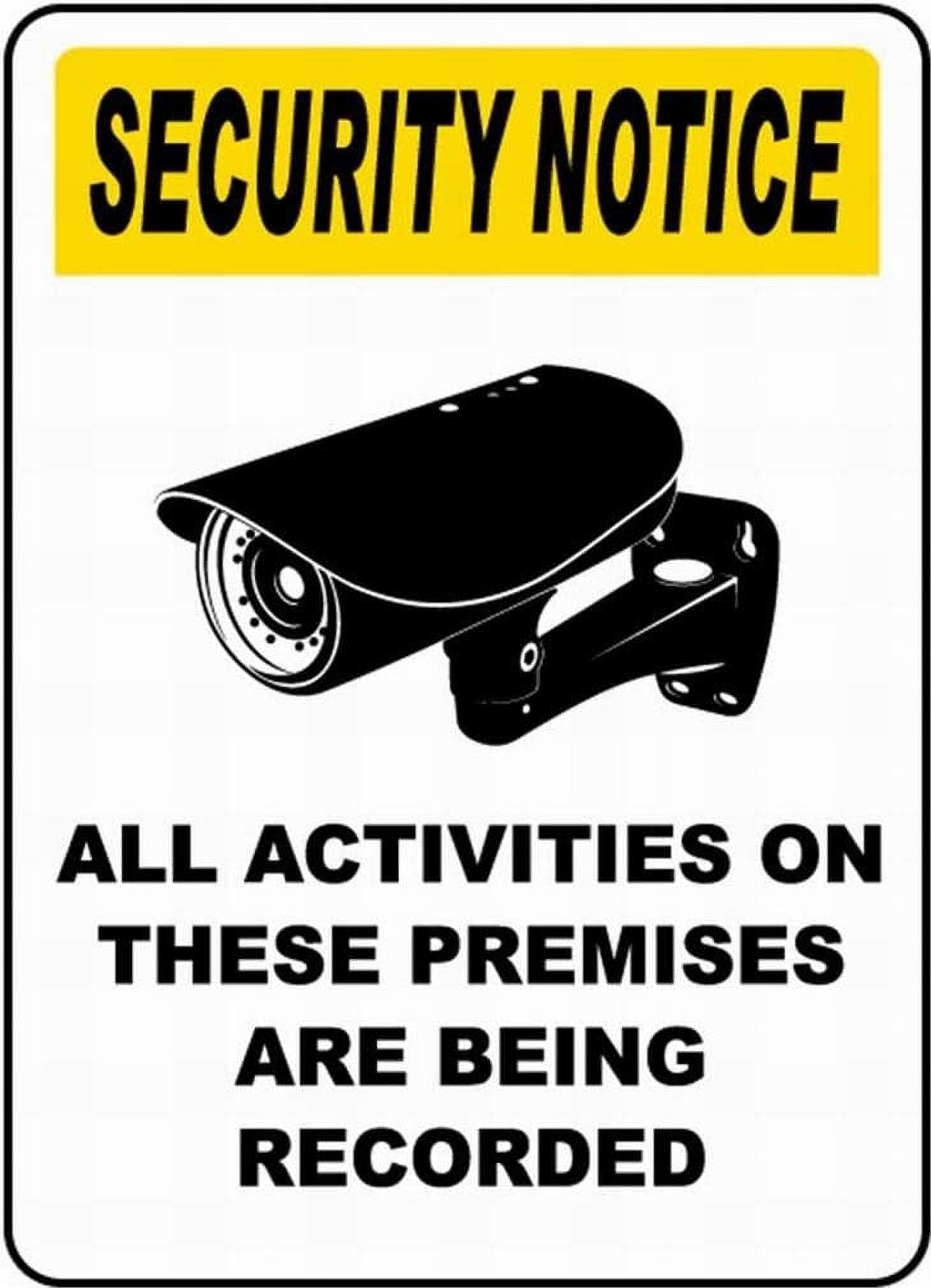 All Activities Being Recorded Safety Sign Notice Sign Warning Sign ...
