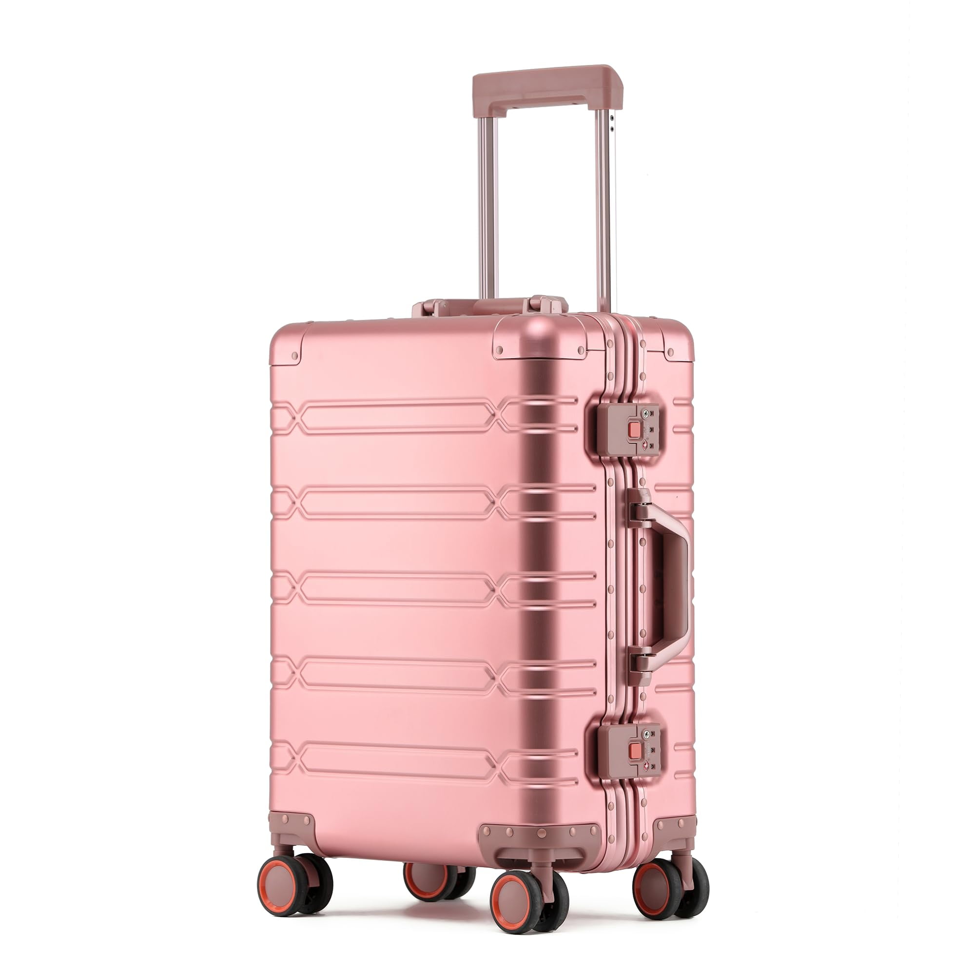 All Aluminum Carry On Luggage Hard Shell Suitcases with Spinner Wheels ...